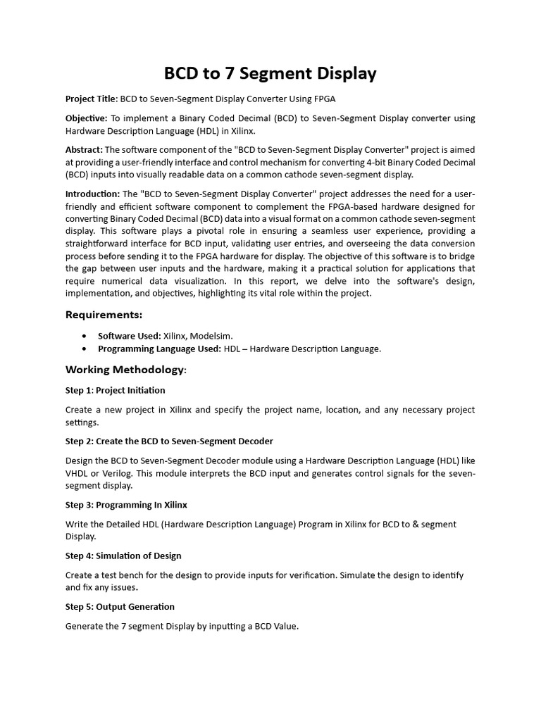 1234mini Project Report Final | PDF | Binary Coded Decimal | Hardware ... 1234mini Project Report Final | PDF | Binary Coded Decimal | Hardware ...