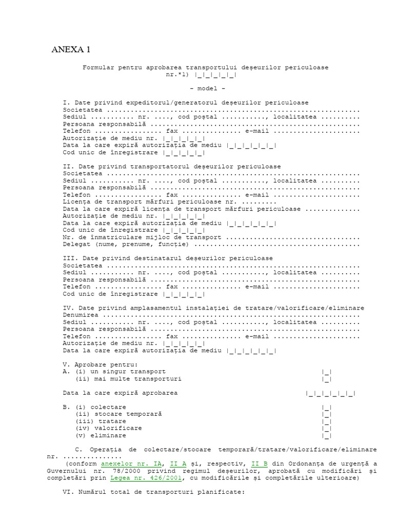 Anexe Transport | PDF