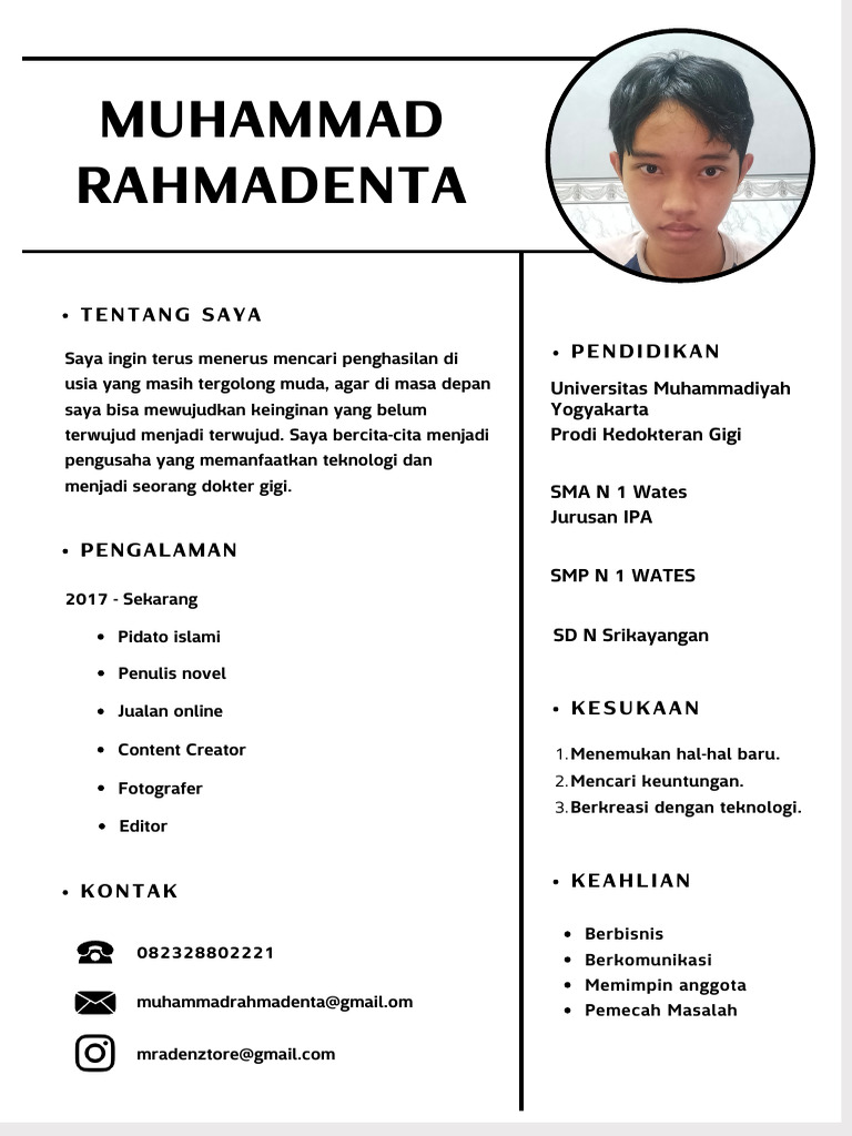 CV Tugas Kuliah | PDF