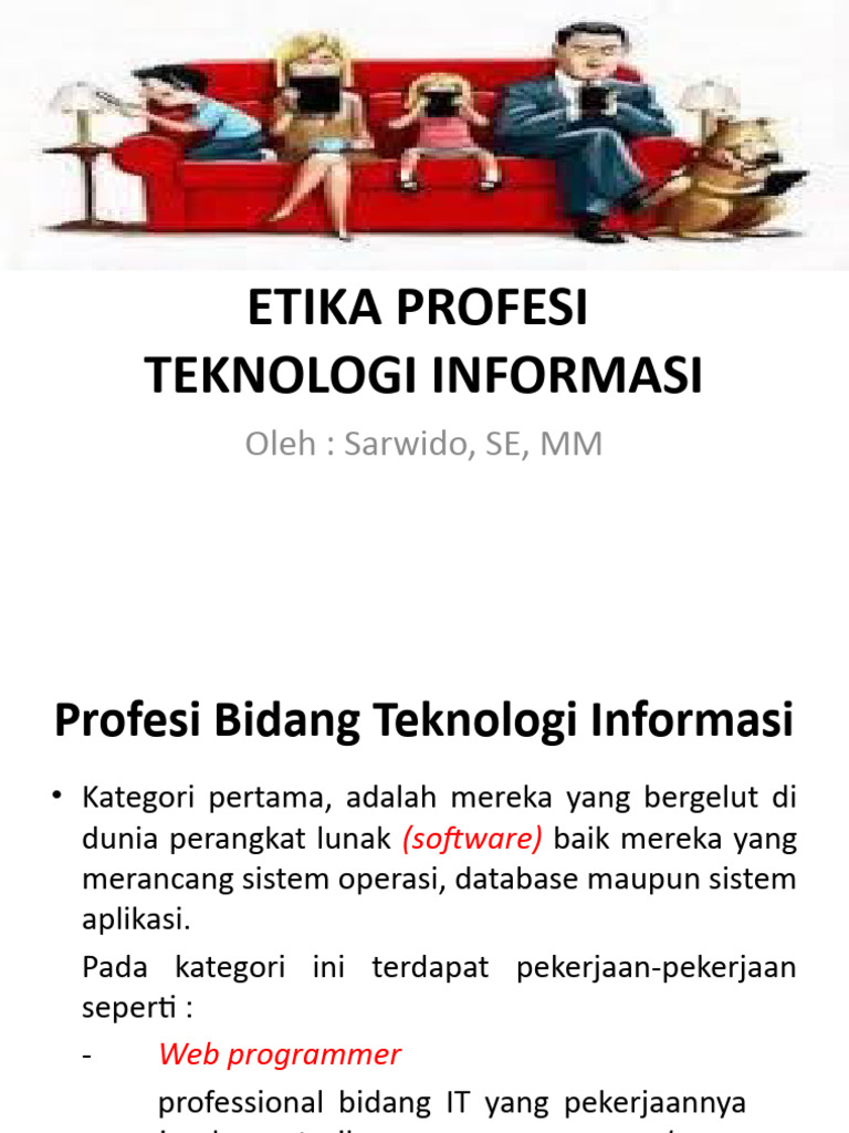 Bab 4 Etika Profesi Bidang It Pdf