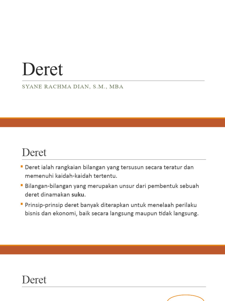 Deret | PDF