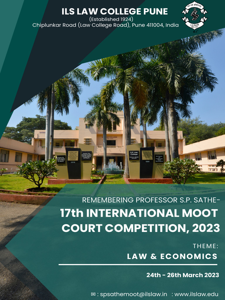 Brochure - REMEMBERING PROFESSOR S.P. SATHE - 17TH INTERNATIONAL MOOT ...