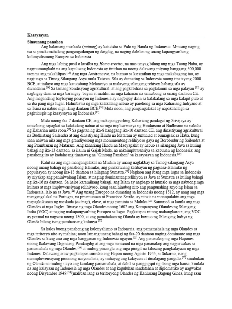 Kasaysayan ng Indonesia | PDF