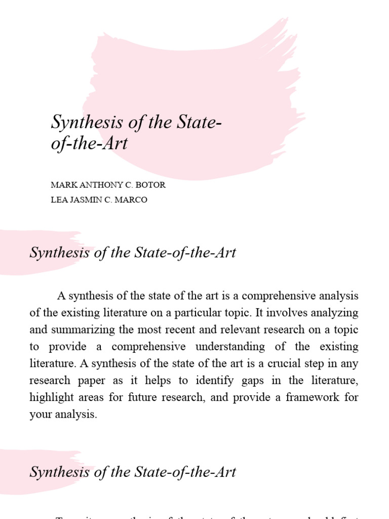 Synthesis of The State of The Art | PDF | Relevance | Cognition