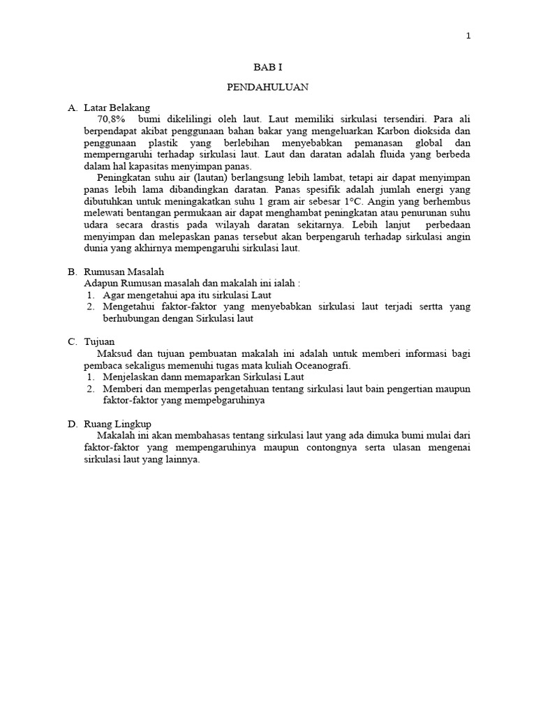 Sirkulasi Laut | PDF