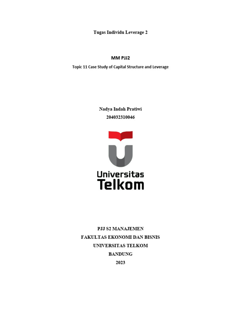 Analisis DOL, DFL, dan DCL dalam Leverage | PDF