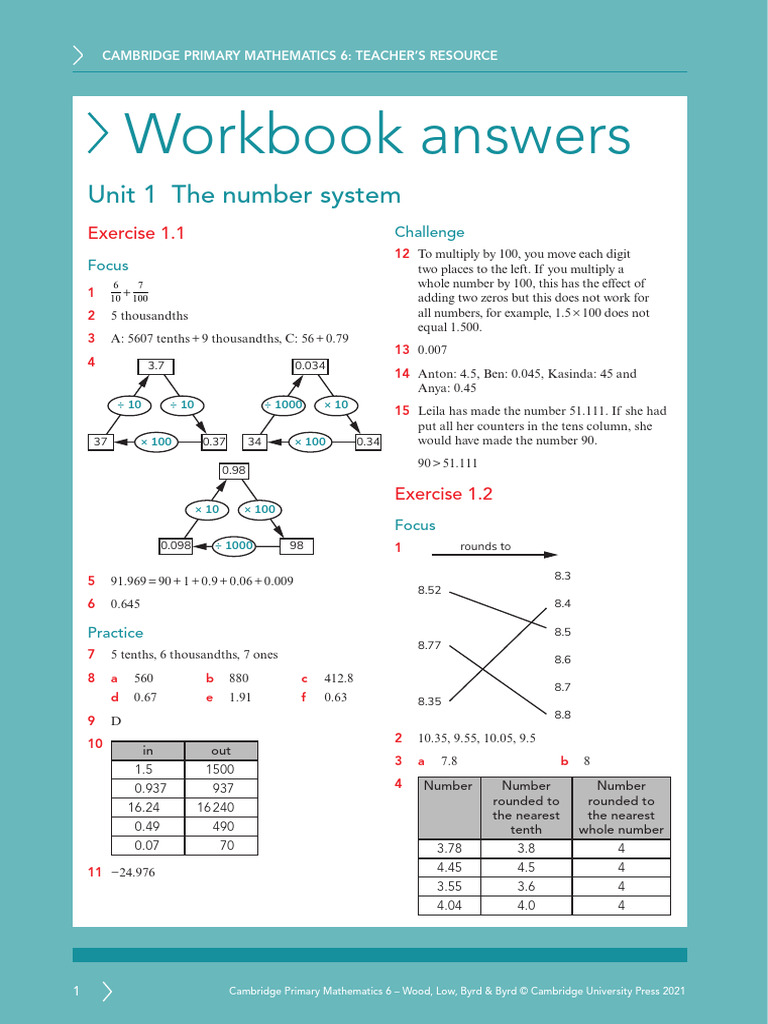 Workbook Answers G5 | PDF | Rectangle | Mathematics