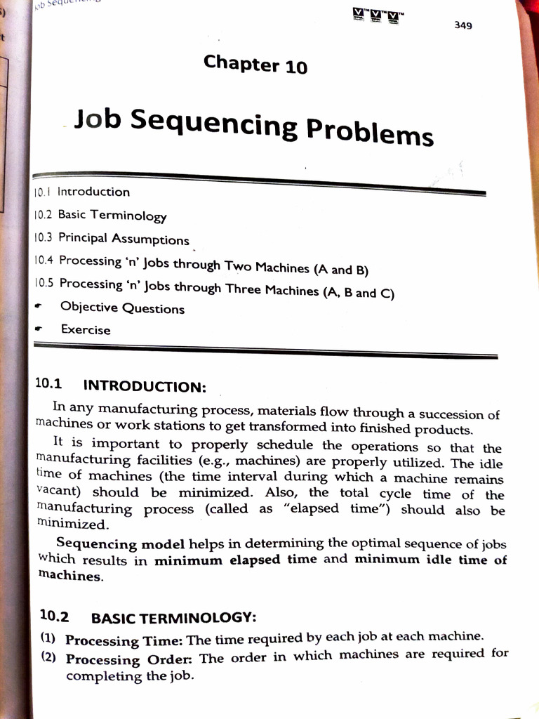 Job Sequencing in Operations Research | PDF | Applied Mathematics ...
