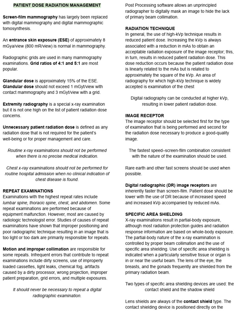 Radprot Rebyuwer Bushong | PDF | Radiography | Absorbed Dose