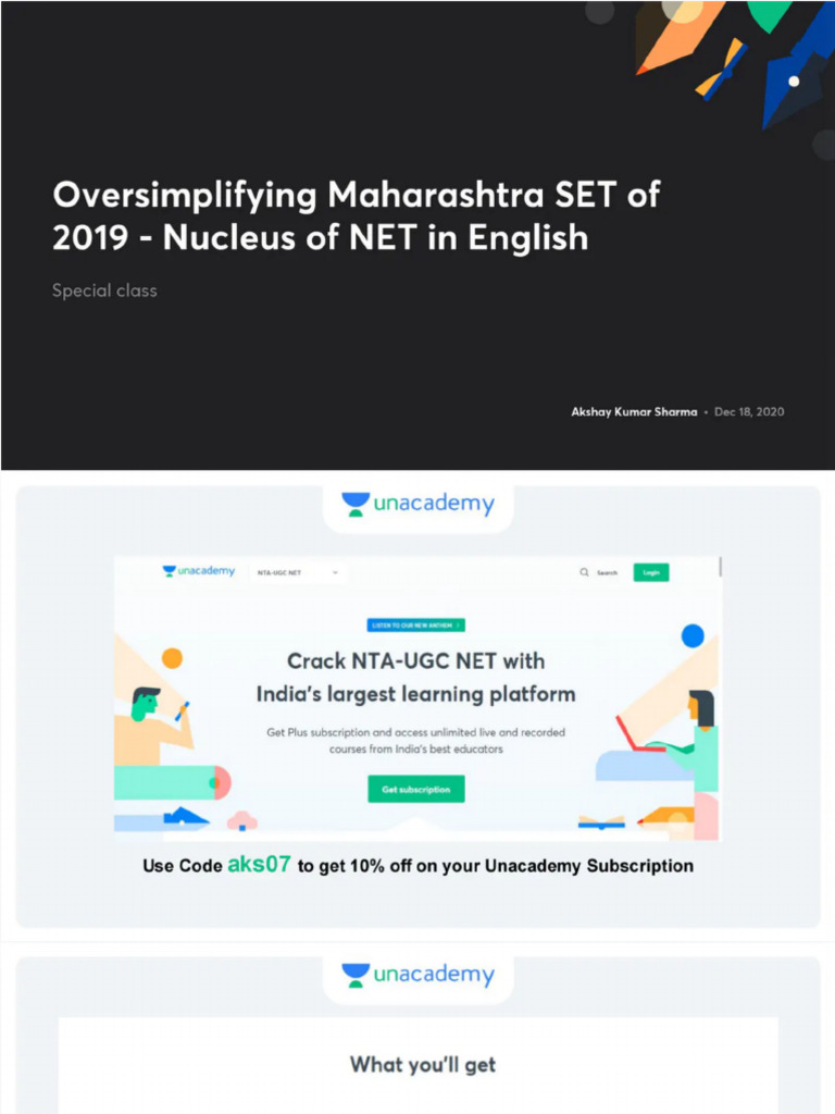 Oversimplifying Maharashtra SET of 2019 Nucleus of NET in English No ...