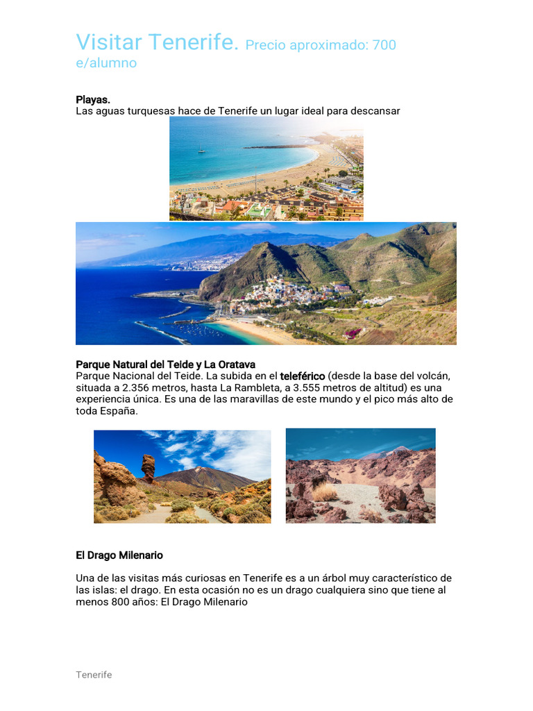 Visitar Tenerife 1 | PDF