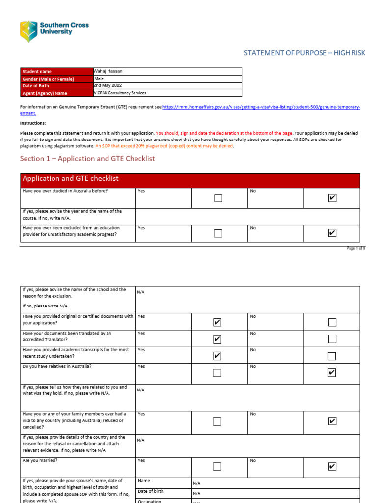 SOP High Risk | PDF | Engineering | University