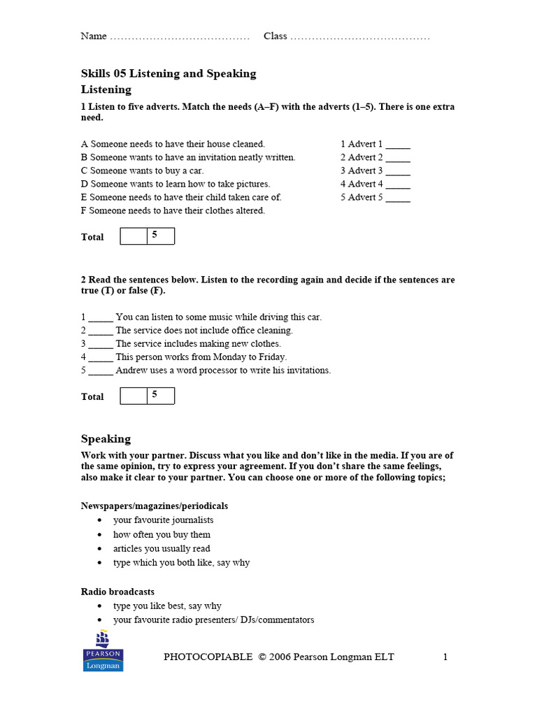 Skills 05 Listening And Speaking Pdf