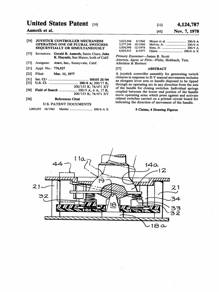 Atari Joystick Patent 1978 US4124787 | PDF | Design