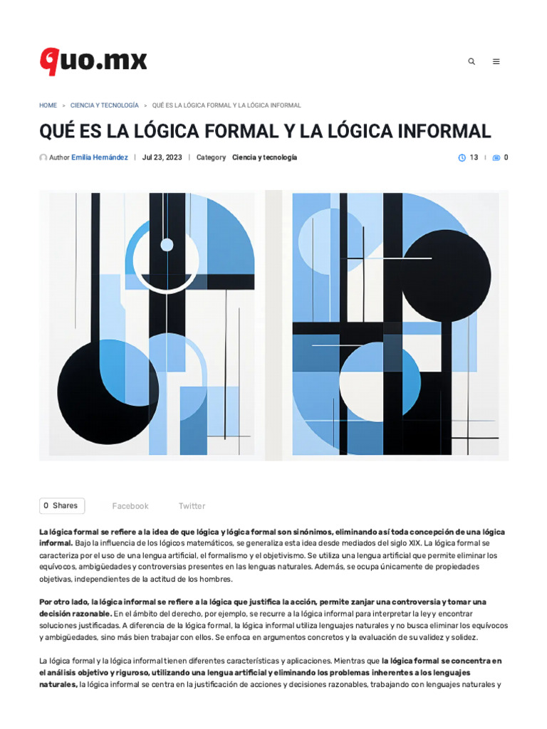 Qué Es La Lógica Formal y La Lógica Informal - Quo.mx | PDF | Falacia ...