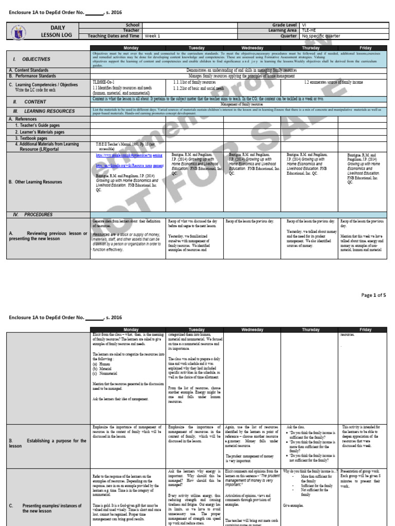 Home Economics | PDF | Learning | Teachers