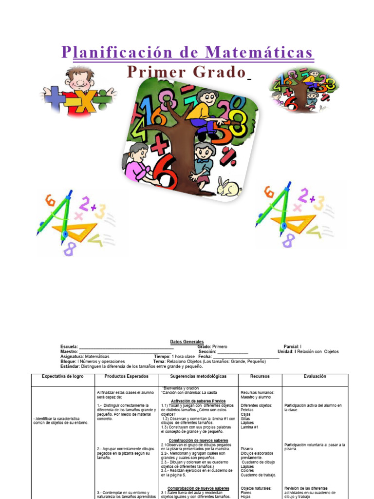PLAN DE CLASE PRIMER GRADO.docx · versión 1 | PDF | Dibujo | Tecnicas artisticas