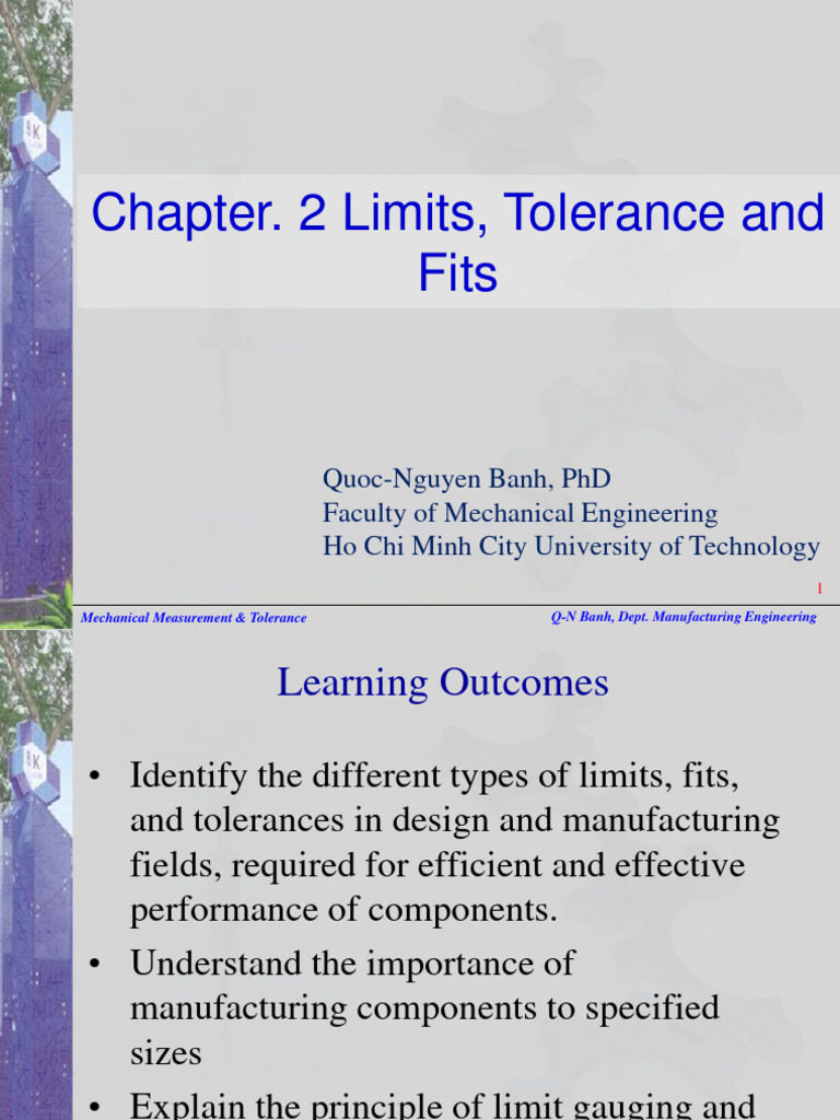 Chapter 2. Limits, Tolerance and Fits_revised | PDF | Engineering Tolerance | Metrology