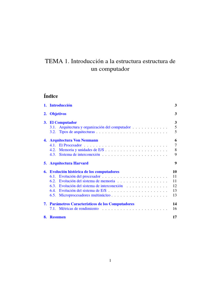 Tema1 Resumen | PDF | Microprocesador | Unidad Central de procesamiento