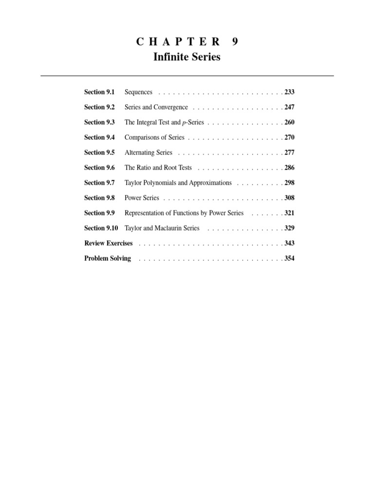 Infinite Series and Sequences | PDF