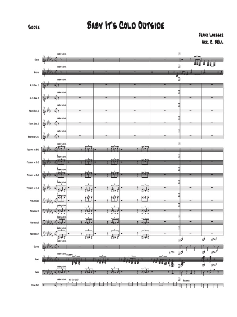 Baby It's Cold Outside Score - Big Band Score | PDF | African American ...