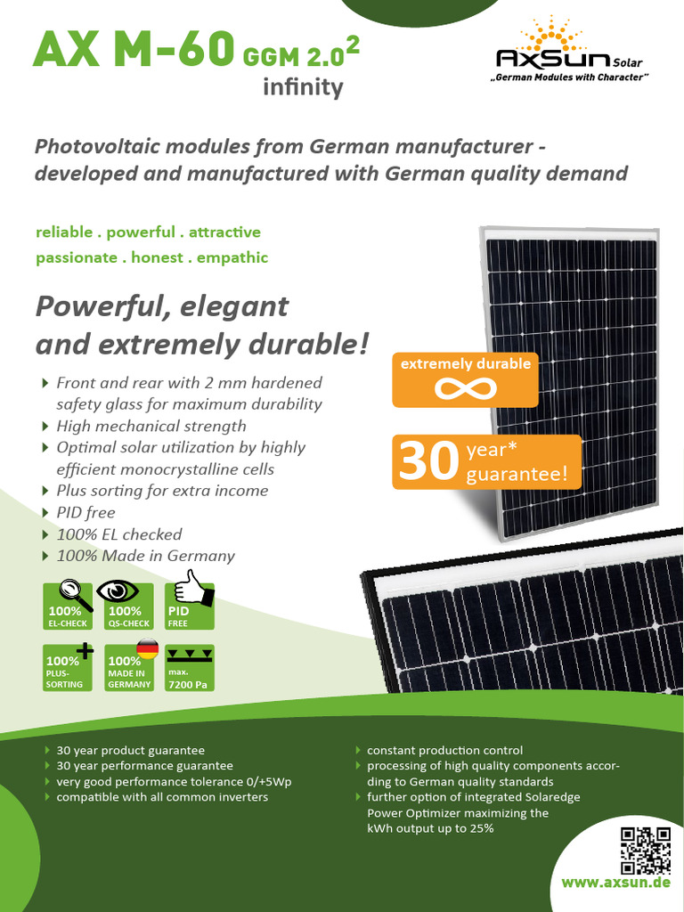 AX M-60 en Monokristallin Infinity WEB | PDF | Volt | Physical Sciences