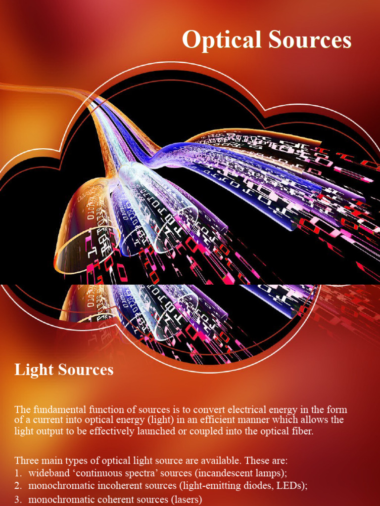 Optical Sources | PDF | Laser | Emission Spectrum