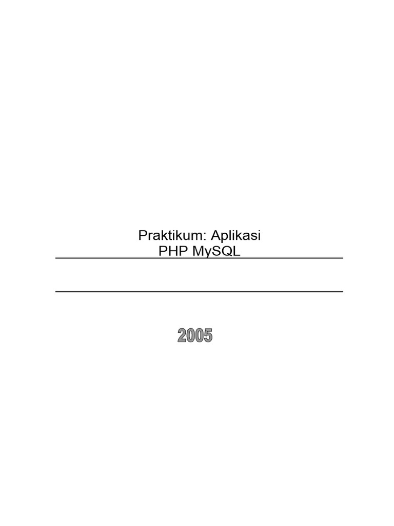 Praktikum Aplikasi Php Mysql Kepegawaian Pdf