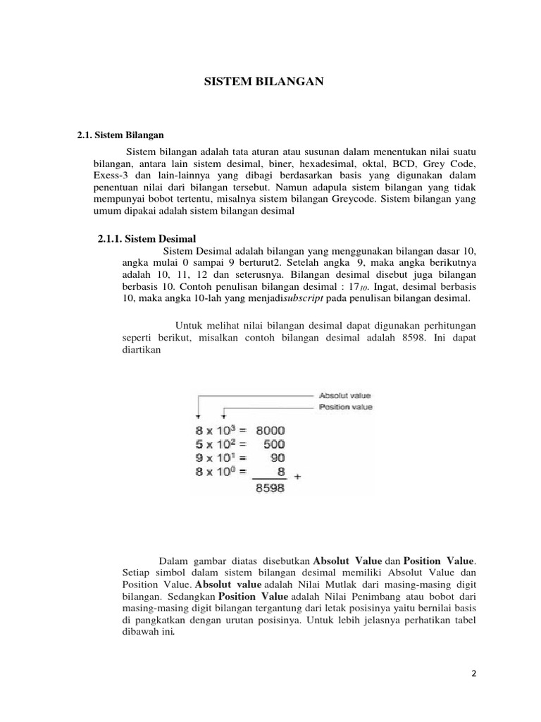 Sistem Bilangan dan Nilai Digit | PDF
