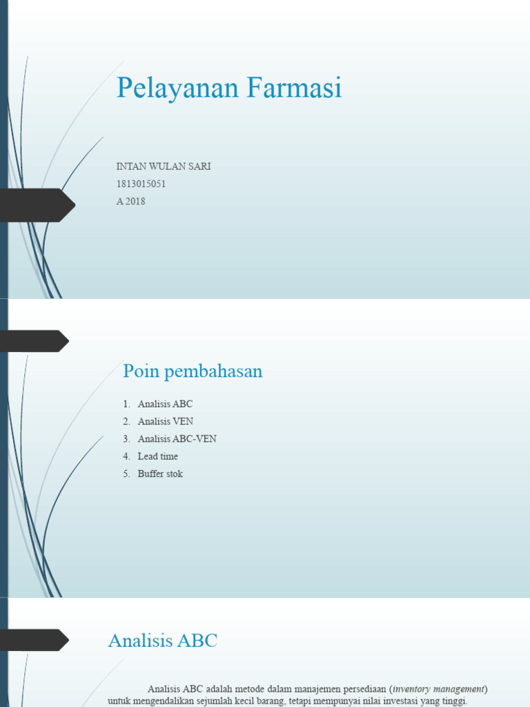 Analisis ABC dan VEN dalam Farmasi | PDF
