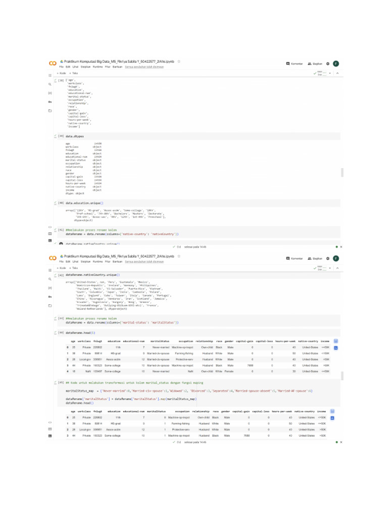 Praktikum Komputasi Big Data - M5 - Fikriya Sabila Y - 50422577 - 2IA16 ...
