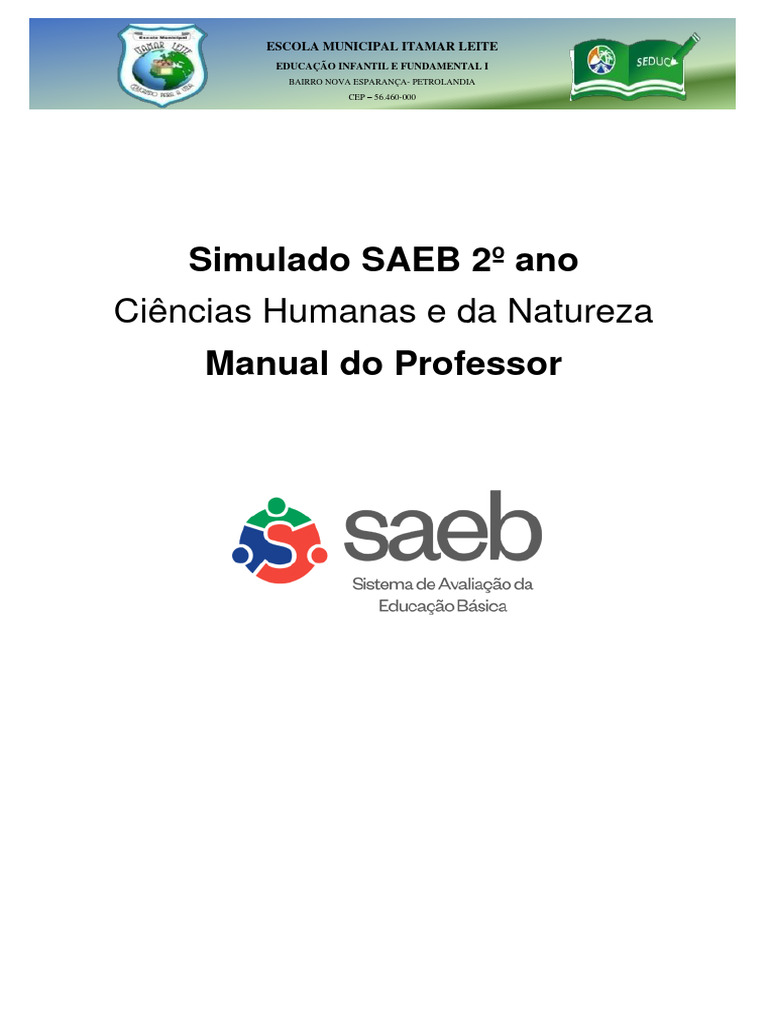 Simulado SAEB 2º Ano | PDF