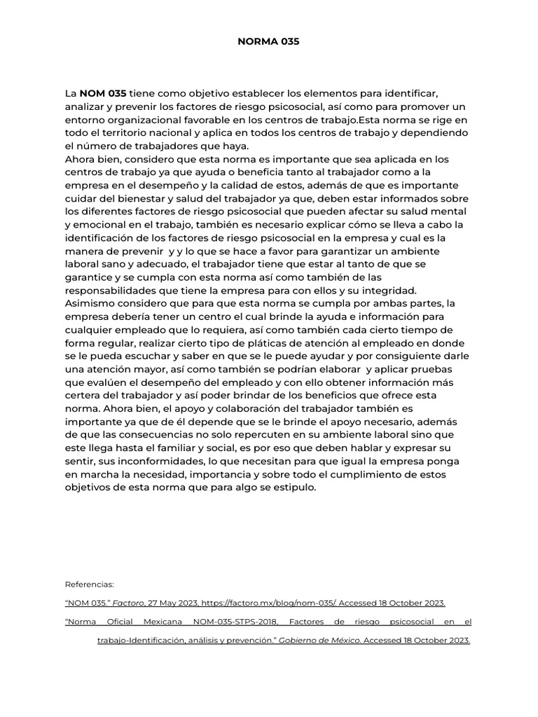 Norma 035 | PDF | Business