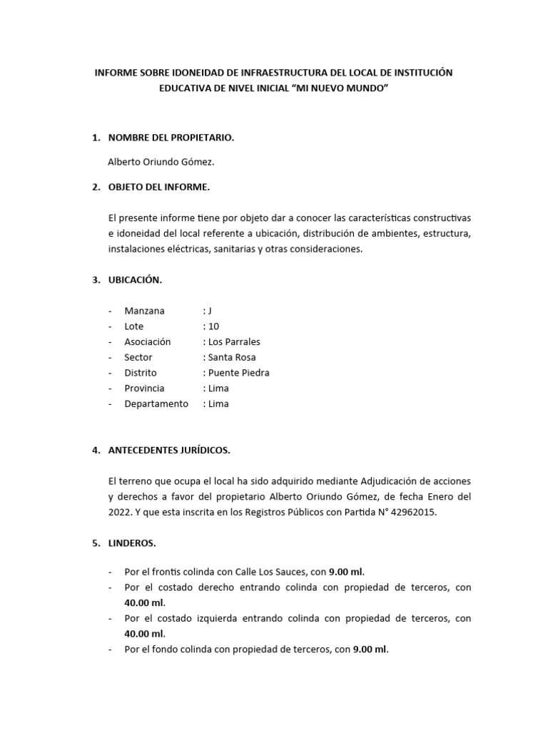 Informe de Idoneidad | PDF