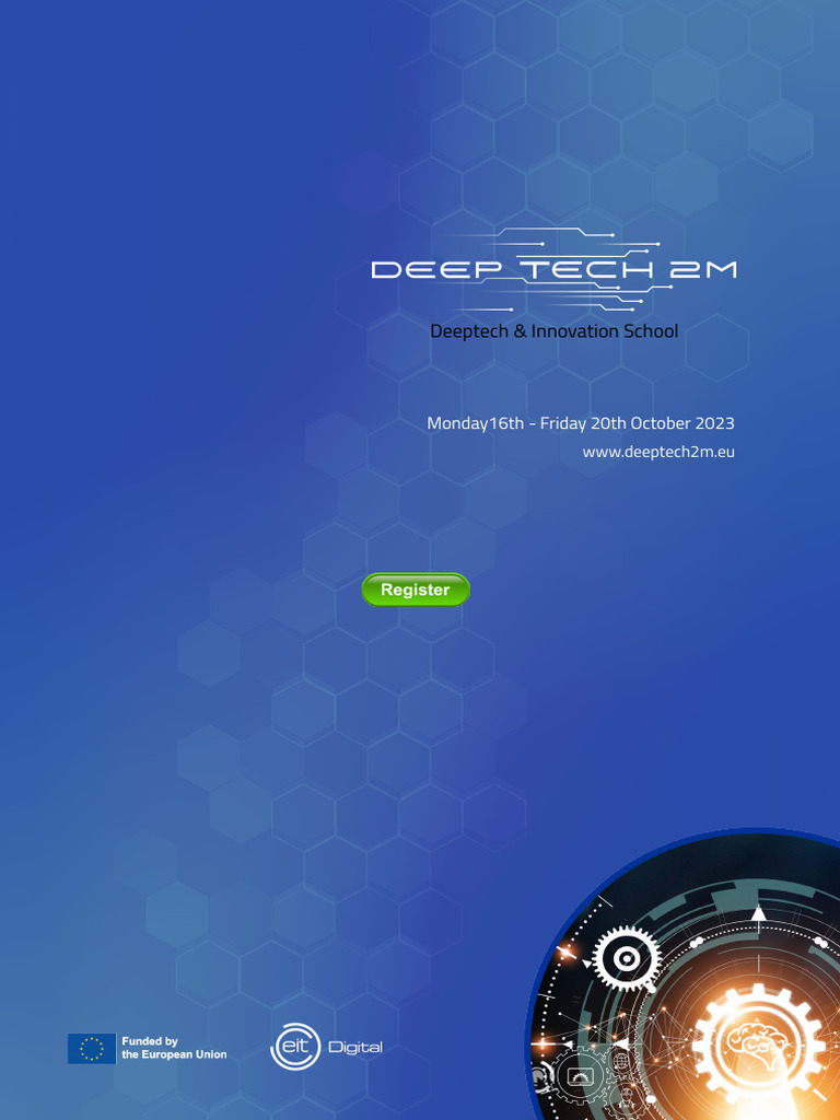 DEEPTECH 2M Schedule | PDF | Startup Company | Small Business & Entrepreneurs