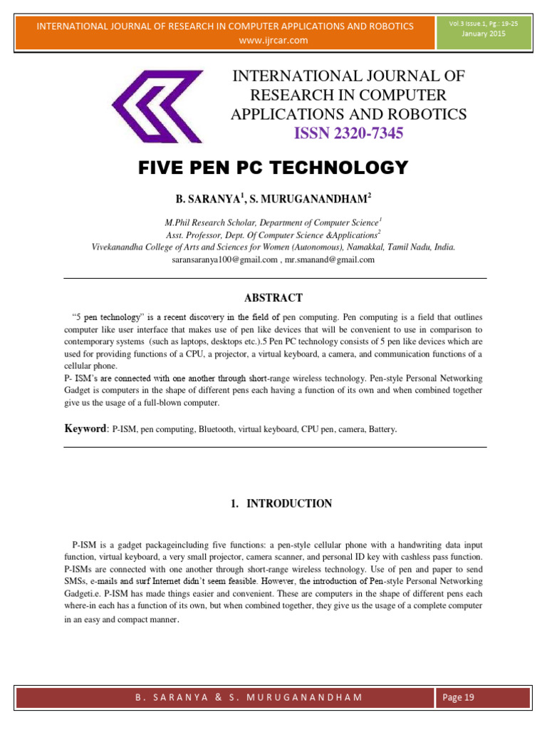 Five Pen PC Technology Overview | PDF | Computer Keyboard | Personal ...