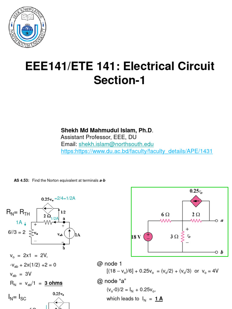 EEE 141ETE 141 Lecture 7 | PDF | Inductor | Capacitor