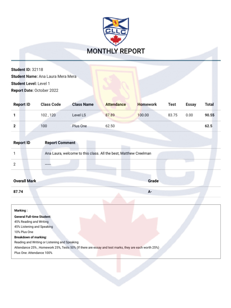 English Language Certificate Pdf