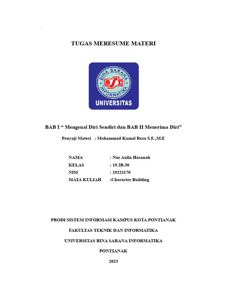 Mengenal dan Menerima Diri Sendiri | PDF
