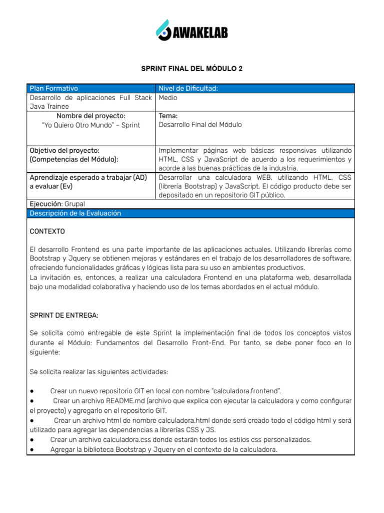 JAVA - Sprint Final M2 | PDF | Bootstrap (marco frontal) | J Query