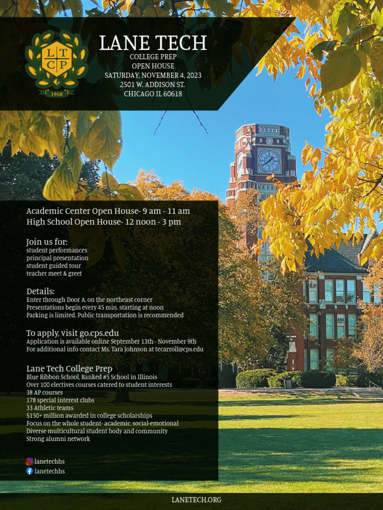 Lane Tech Open House | PDF