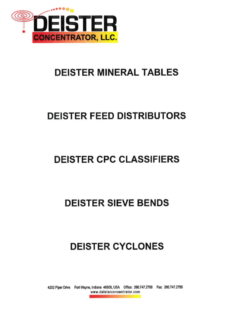 MESAS DEISTER CONCENTRATOR, LLC. | PDF