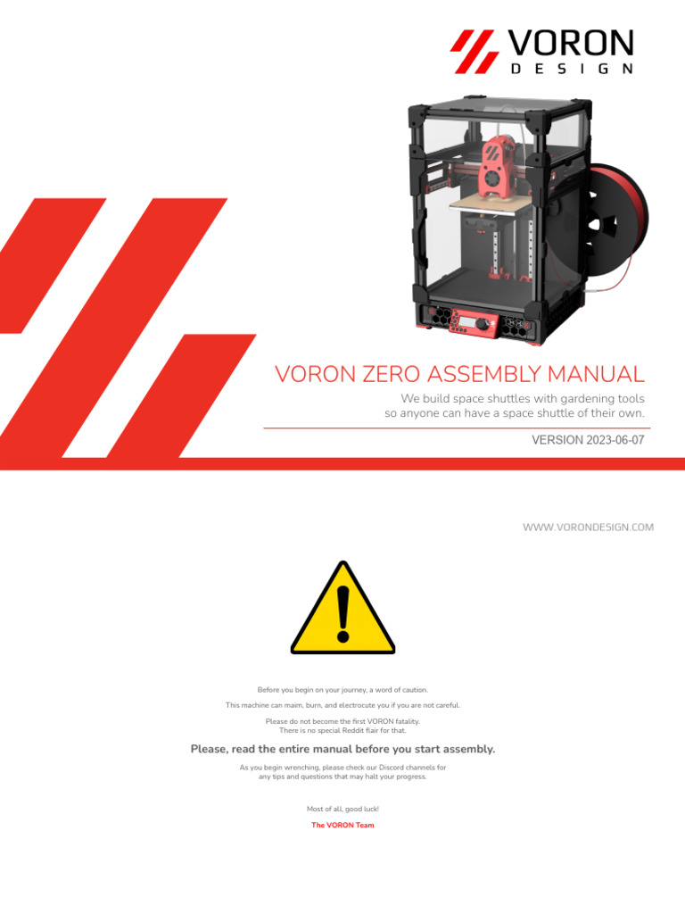 VORON_V0.2r1_Assembly_Manual | PDF