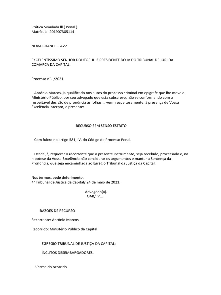 Nova Chance - Av2 | PDF