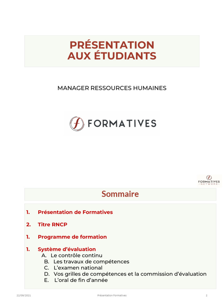 Présentation Formation | PDF