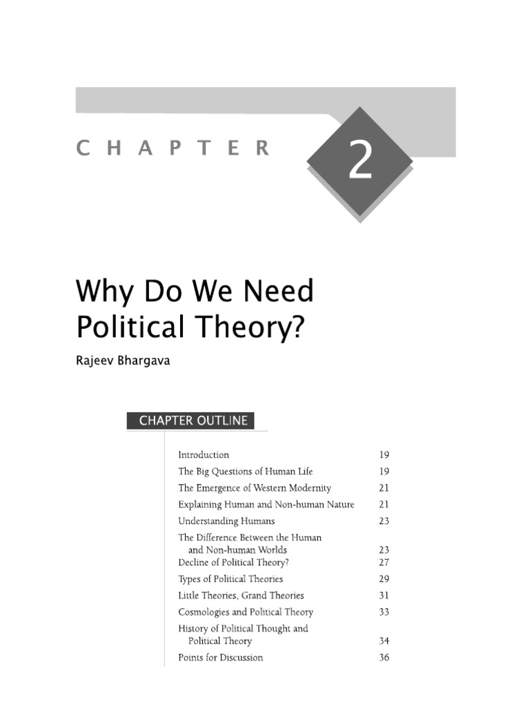 Why Do We Need Political Theory | PDF