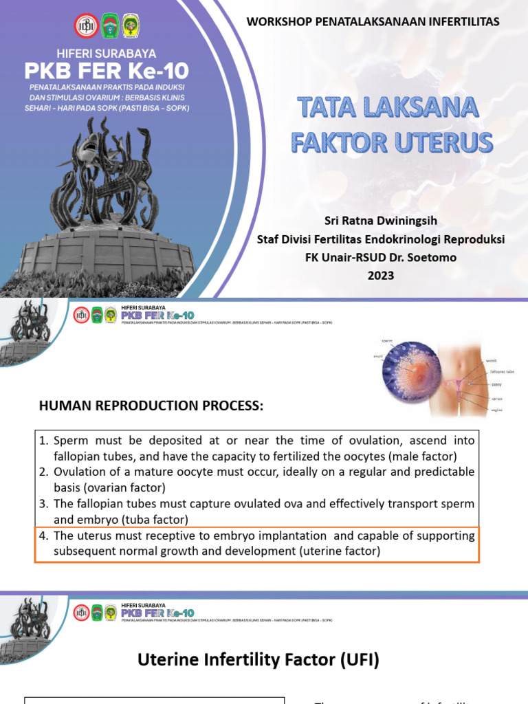 5 Tata Laksana Faktor Uterus - DR DR Sri Ratna - 231021 - 113036 | PDF | Uterus | Infertility