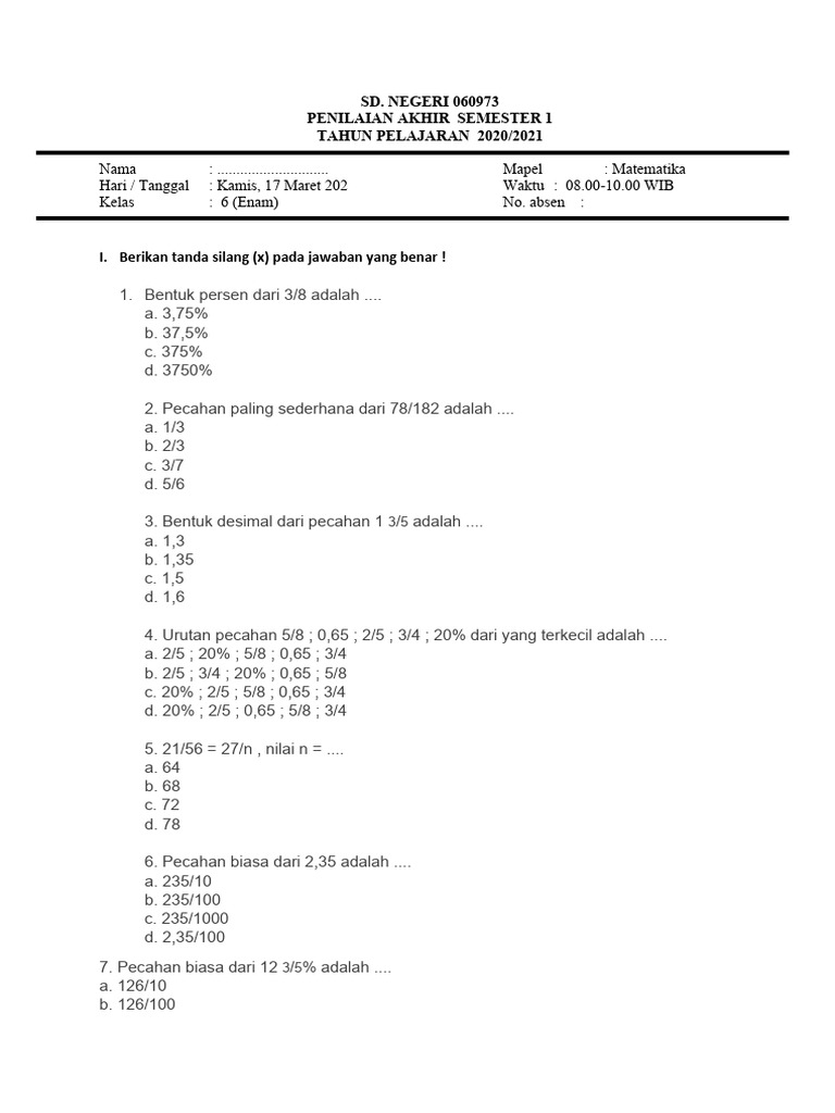 Soal MM PILGAn | PDF