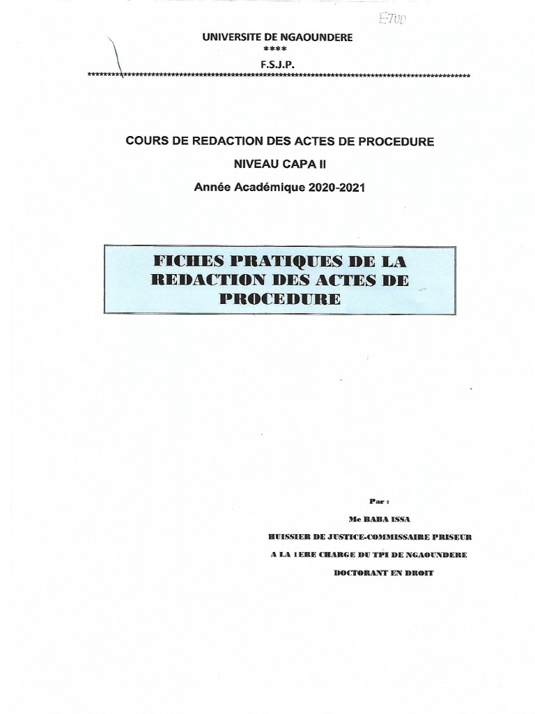FICHE PRATIQUE DE LA REDACTION | PDF