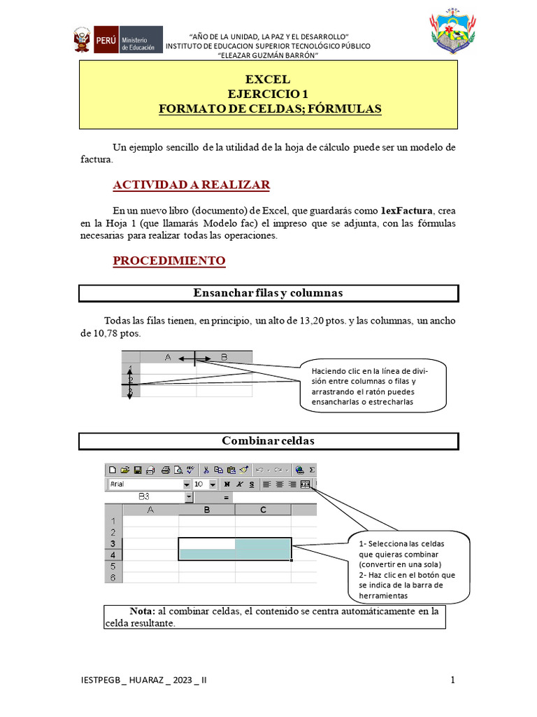 Ejercicios Excel 01 | PDF | Hoja de cálculo | Software